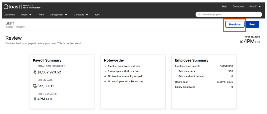 Toast Payroll: How to Run Payroll