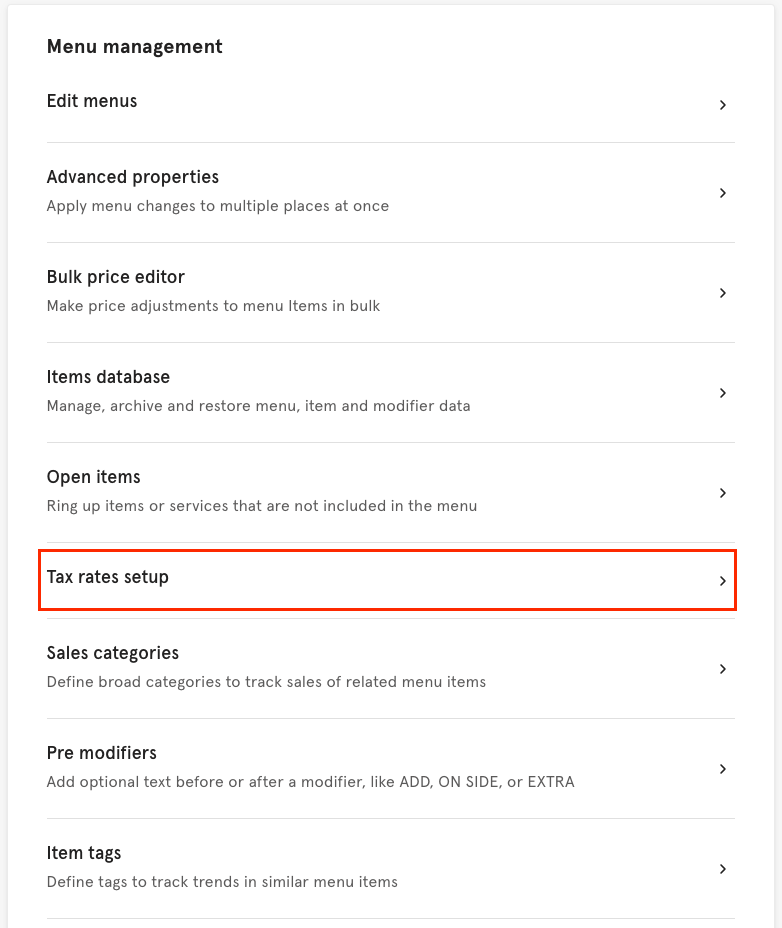 Setting Up Tax Rates and Adjusting Tax Options