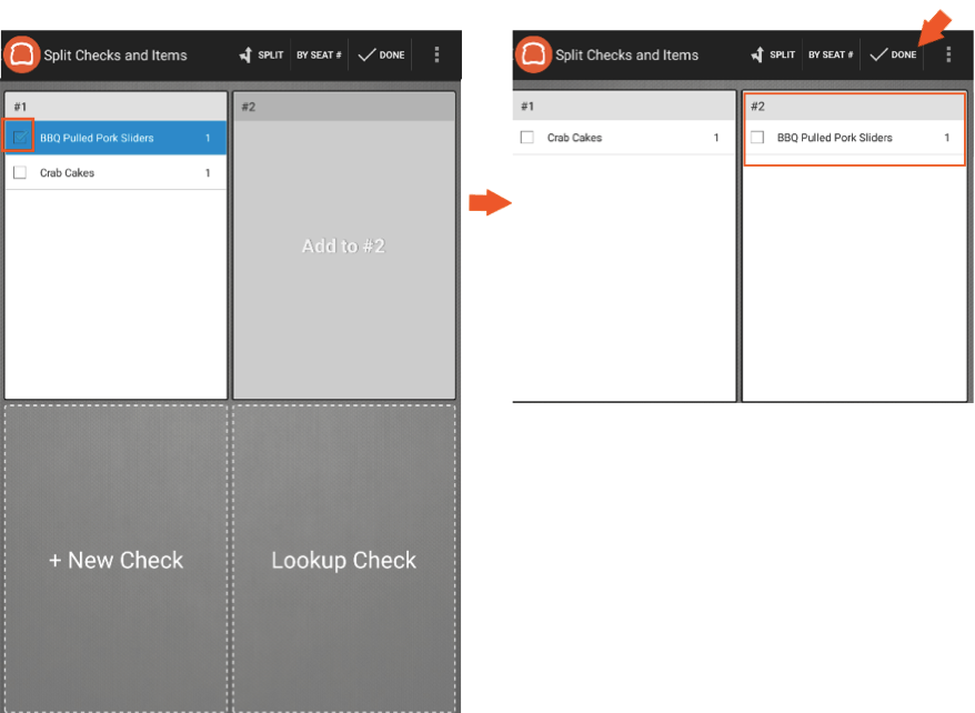 Splitting Checks by Item