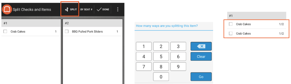 Splitting Checks by Item