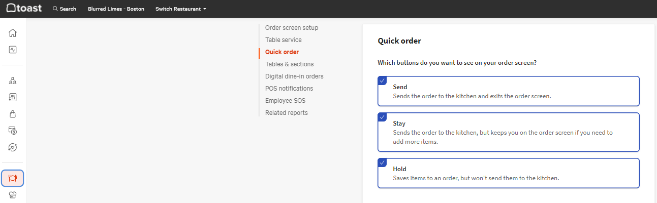 Differences Between the Send, Stay and Hold Buttons
