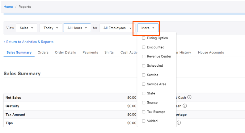 Sales Summary Report