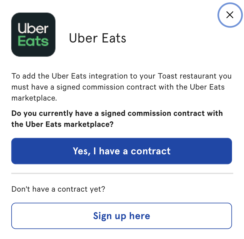 Getting Started: Uber Eats Integration