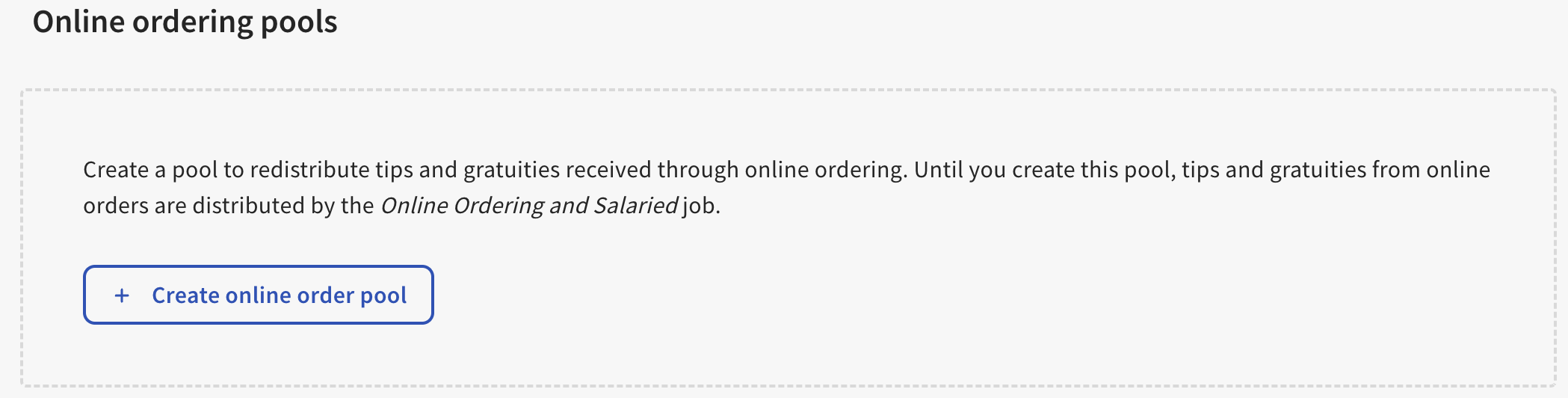 Tips Manager and Online Ordering