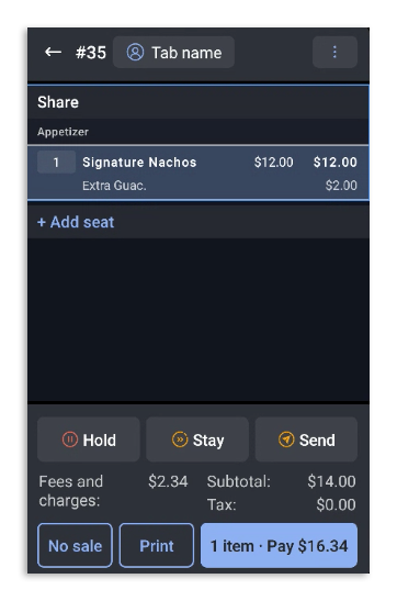 Add a Special Request to a Menu Item