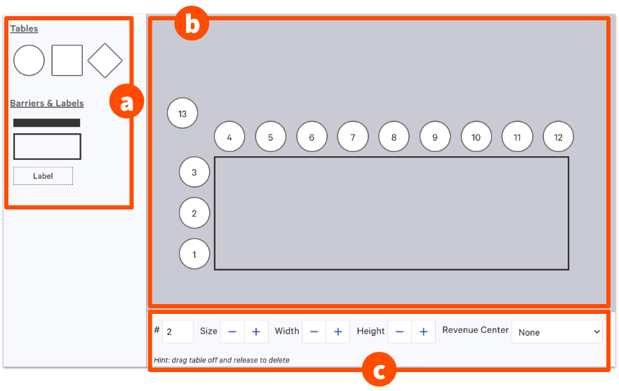Create Service Areas and Table Setup