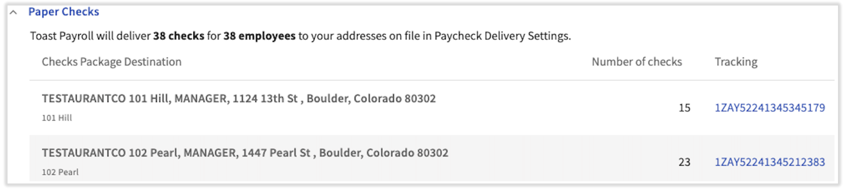 Toast Payroll: Manage Toast-Printed Paycheck Delivery