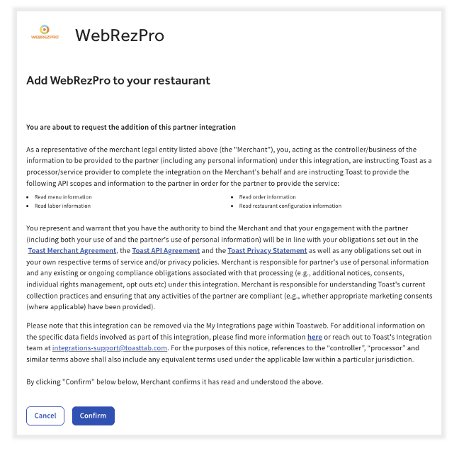 Get Started With the WebRezPro Integration