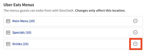 Uber Eats Third Party Ordering Configuration Page