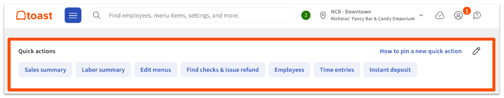Toast Web Search & Navigation Updates