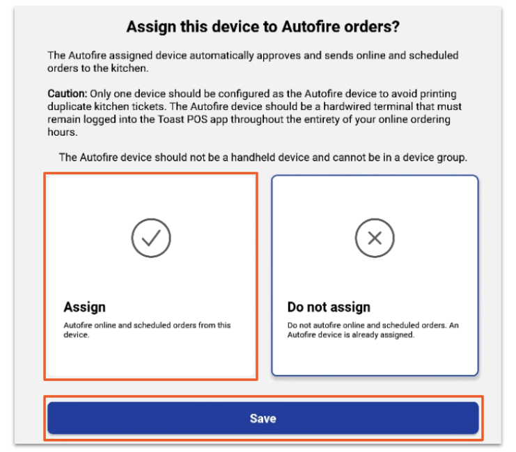Set Up Order Auto-firing