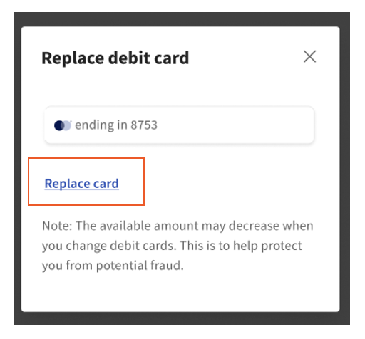 Update Debit Card for Instant Deposit