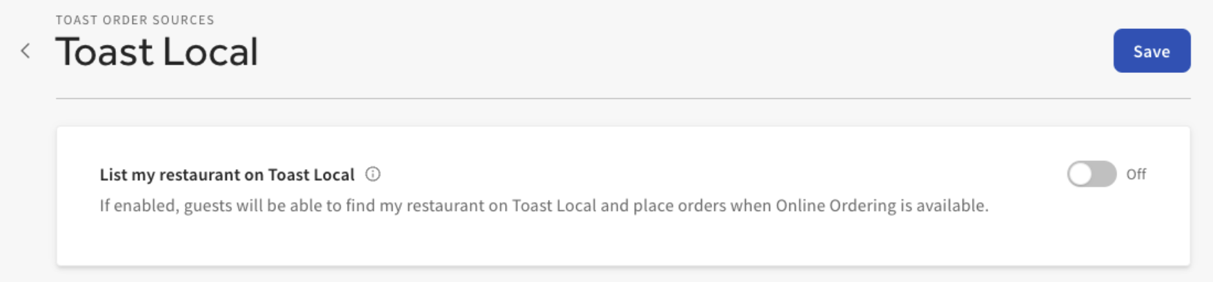 Add or Remove a Location From Toast Local