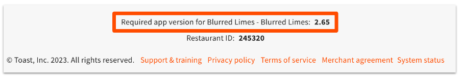 Find Your Toast App Version