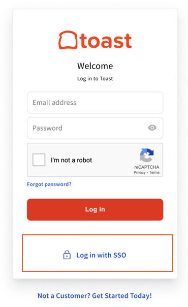 Get Started With Single Sign-On Login With Toast