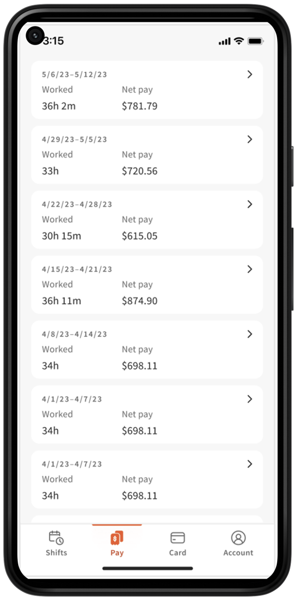The MyToast App: Pay