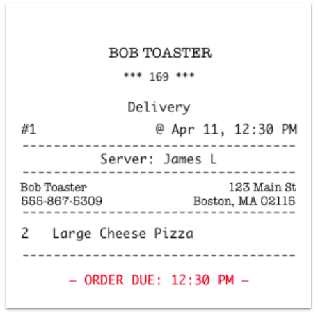 Add Details to Kitchen Tickets