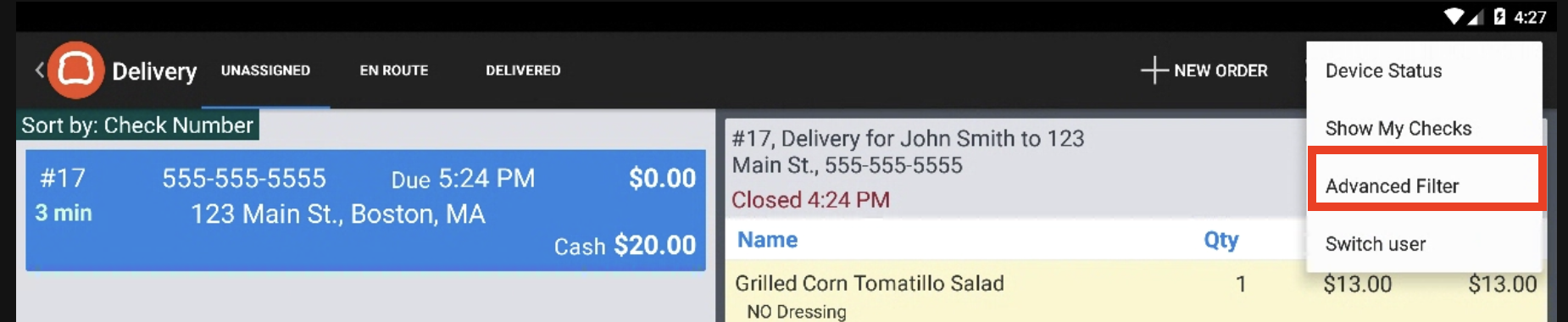 Get Help with Delivery Mode, and Dispatch Drivers