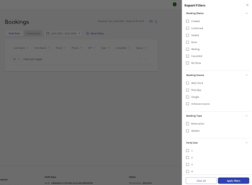 Toast Tables: Reports