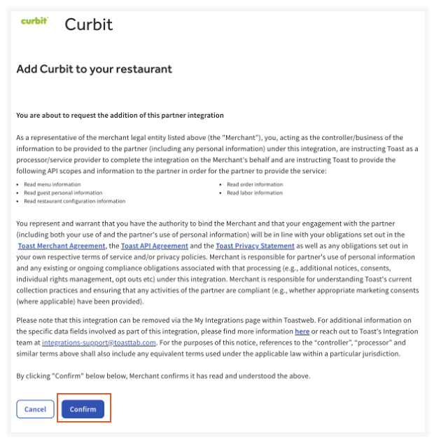Get Started with the Curbit Integration