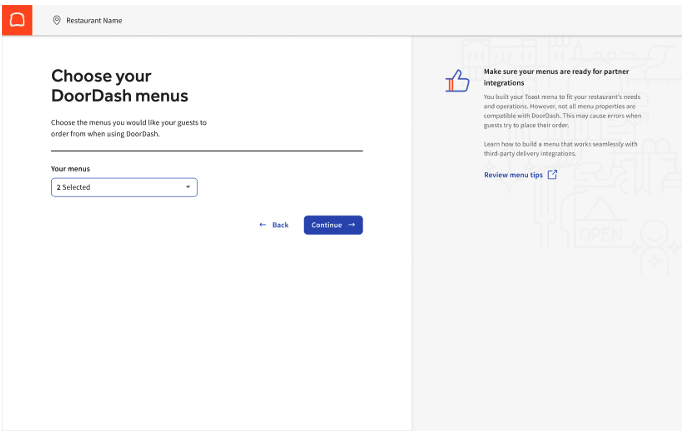 新手入门：DoorDash整合功能