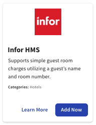 Get Started With Infor Hospitality Management Solution Integration
