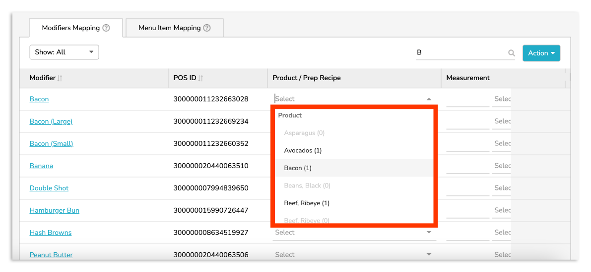 xtraCHEF: Recipe - Product Mix Mapping