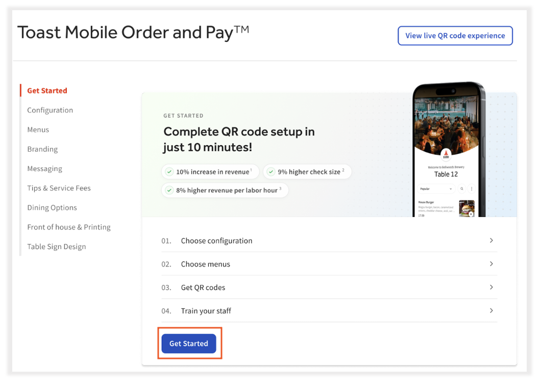 Get Started With Toast Mobile Order & Pay®