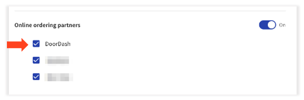 DoorDash Third Party Ordering Configuration Page