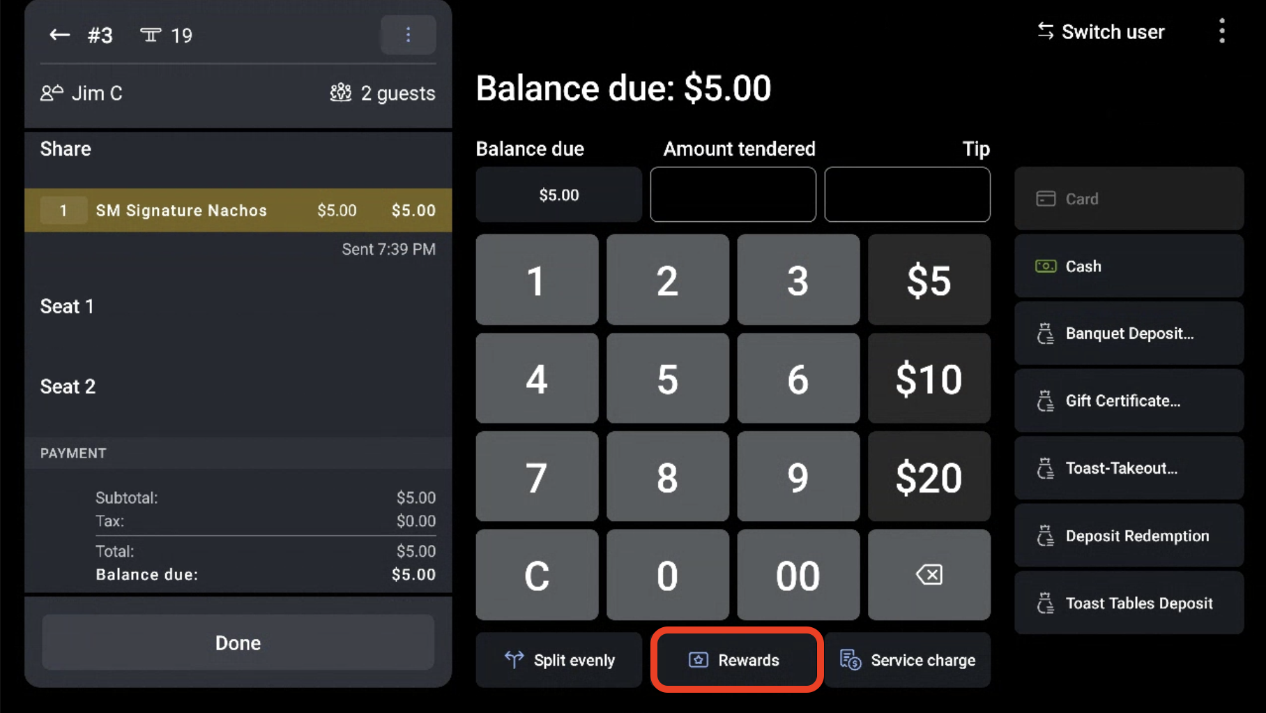 Redeem Points on Toast Loyalty
