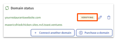 Domains for Toast Websites and Online Ordering Pro
