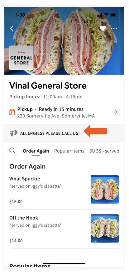 Promote Online Order Deals With a Spotlight Feature
