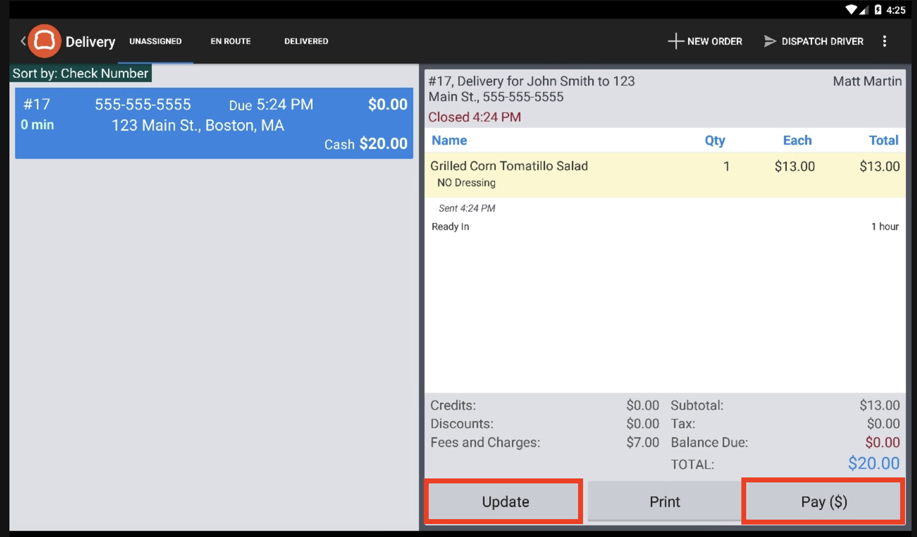Get Help with Delivery Mode, and Dispatch Drivers