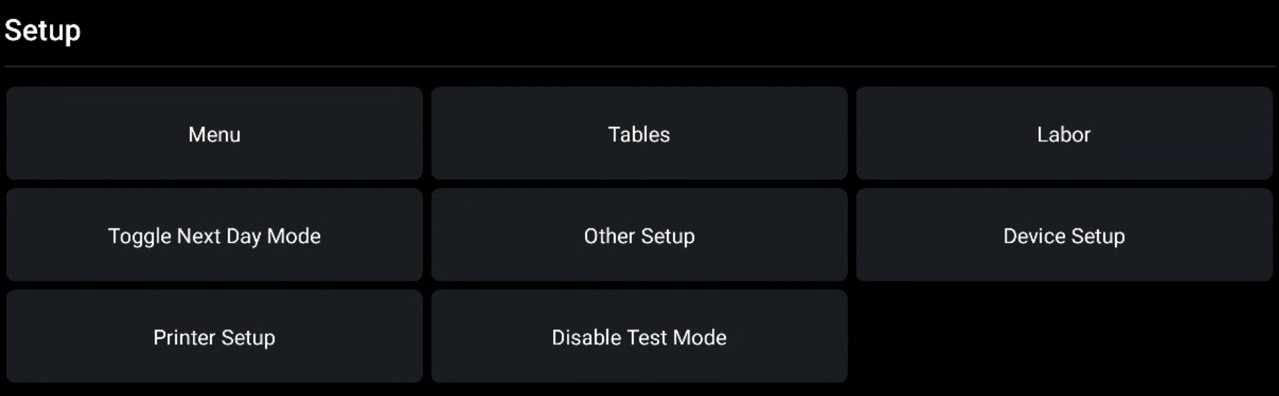 Test Mode Overview