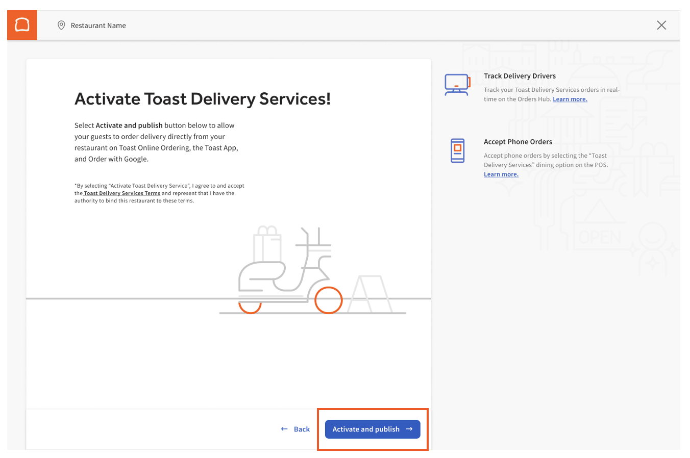 Get Started With Toast Delivery Services