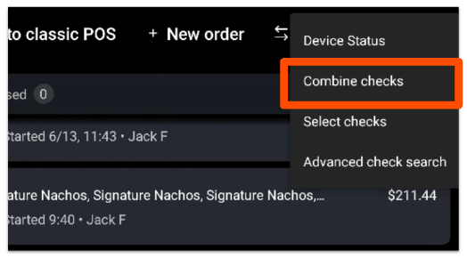 Transfer Items, Checks, and Payments