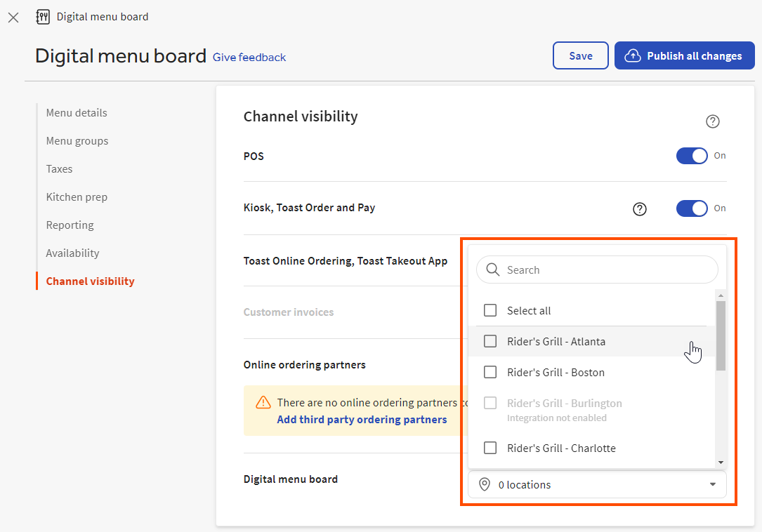 Create a Menu for the Delphi Digital Menu Board