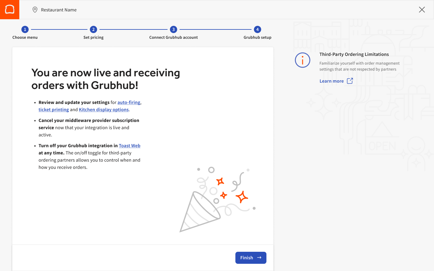 Get Started With the Grubhub Integration