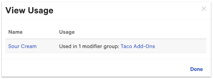Use the Items Database to View and Manage Menus