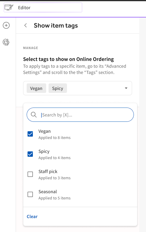 Use Menu Item Tags to Maximize Reporting