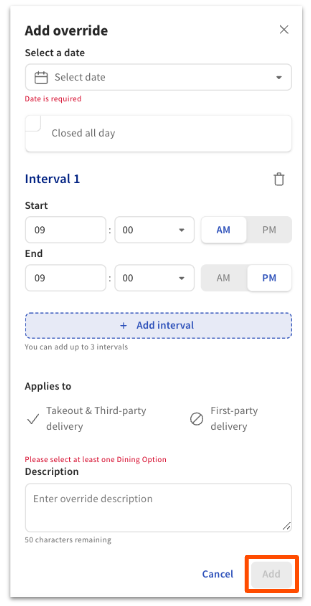Manage Your Takeout and Delivery Schedule