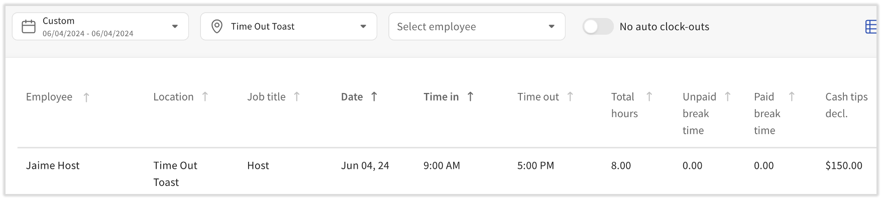Toast Payroll: Manage Timesheets