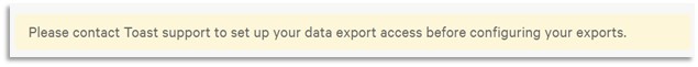 Toast Data Exports Overview