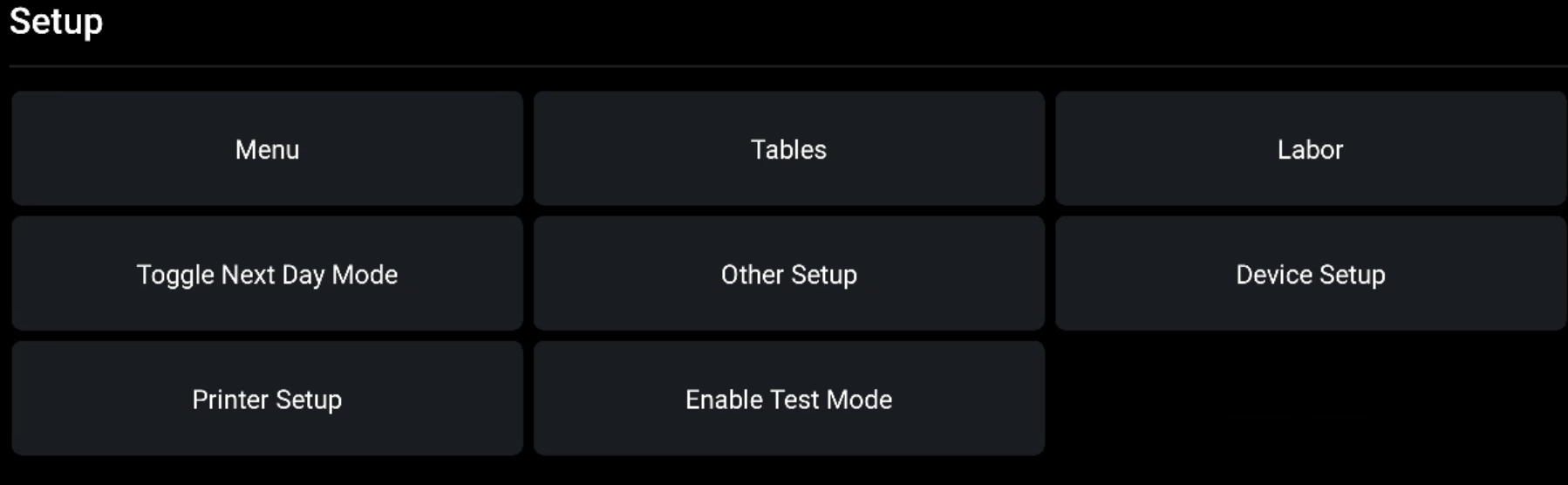 Test Mode Overview