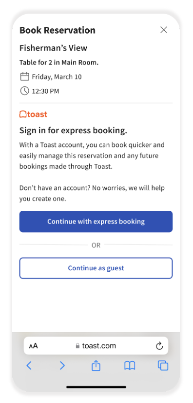 Toast Tables: The Guest Experience