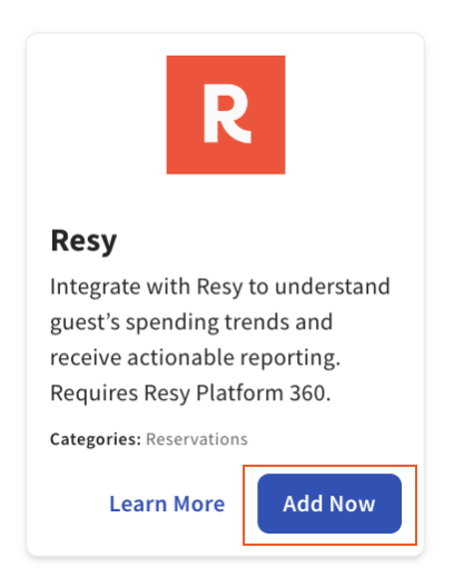 Get Started With the Resy Integration