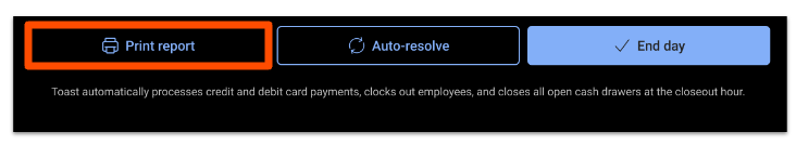 Close Out Day, Z Report, and Auto-Capture Overview