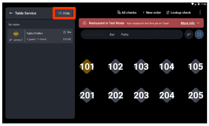 Manage Tables With Toast POS
