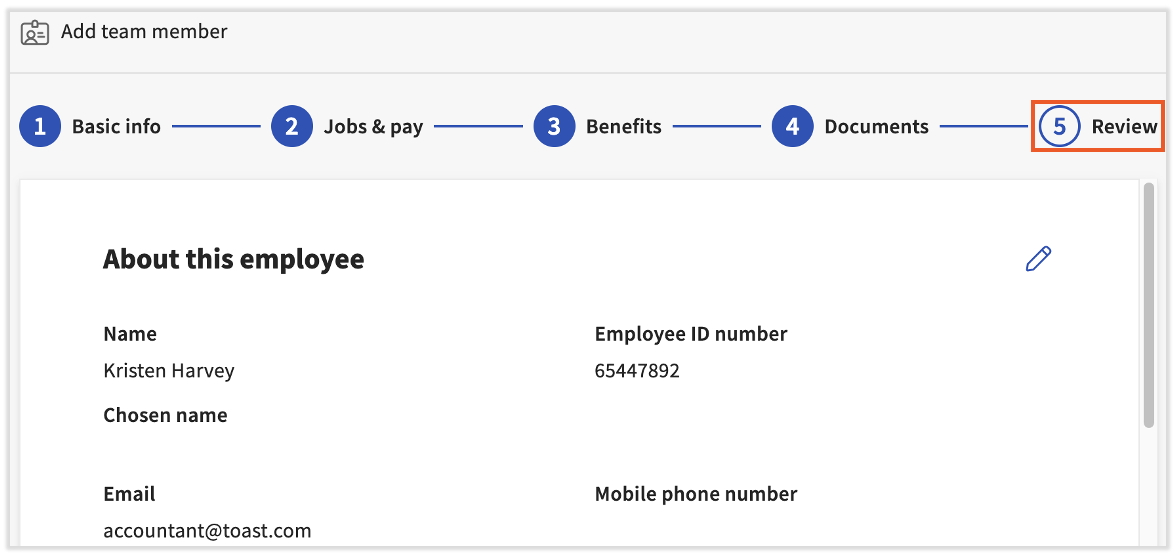Toast Payroll: Give Access to a Non-Employee