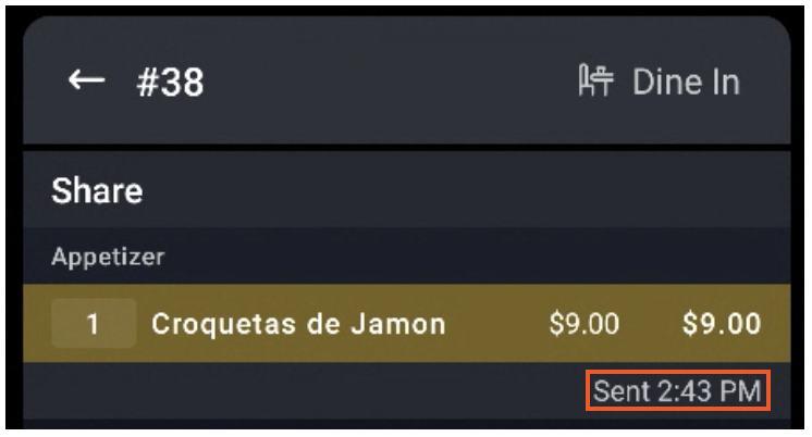 Show Item Sent Time on Device
